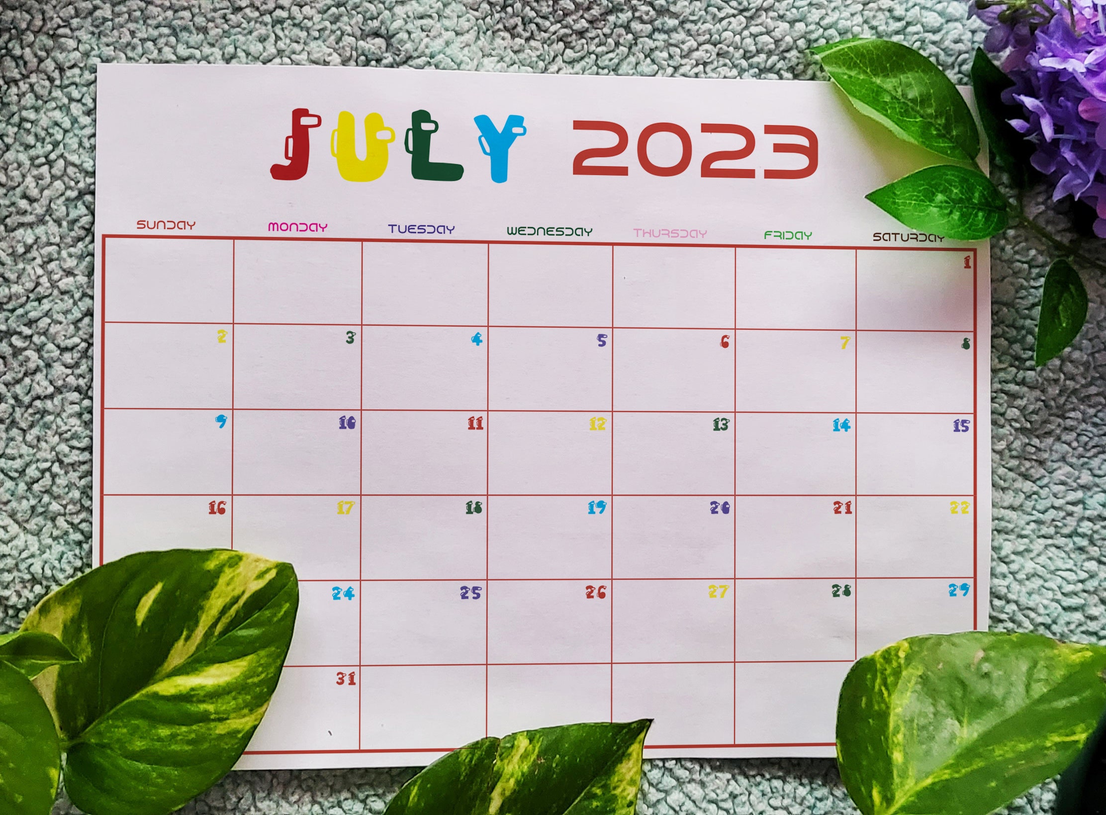 Printable Digital Calendar 2023 Download PDF Among Us for Kids & Back ...