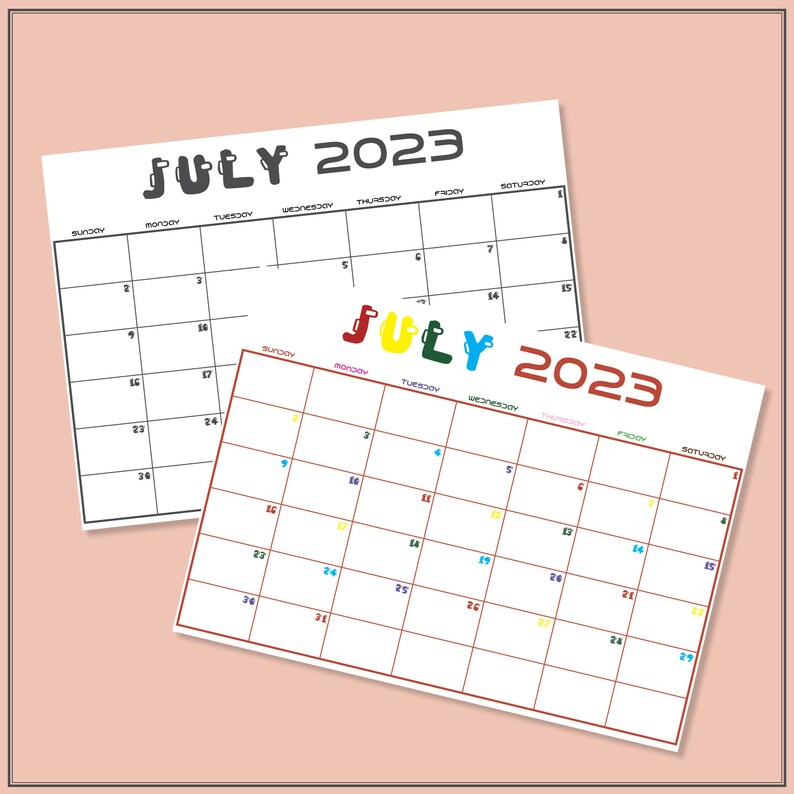 Printable Digital Calendar 2023 Download PDF Among Us for Kids & Back ...