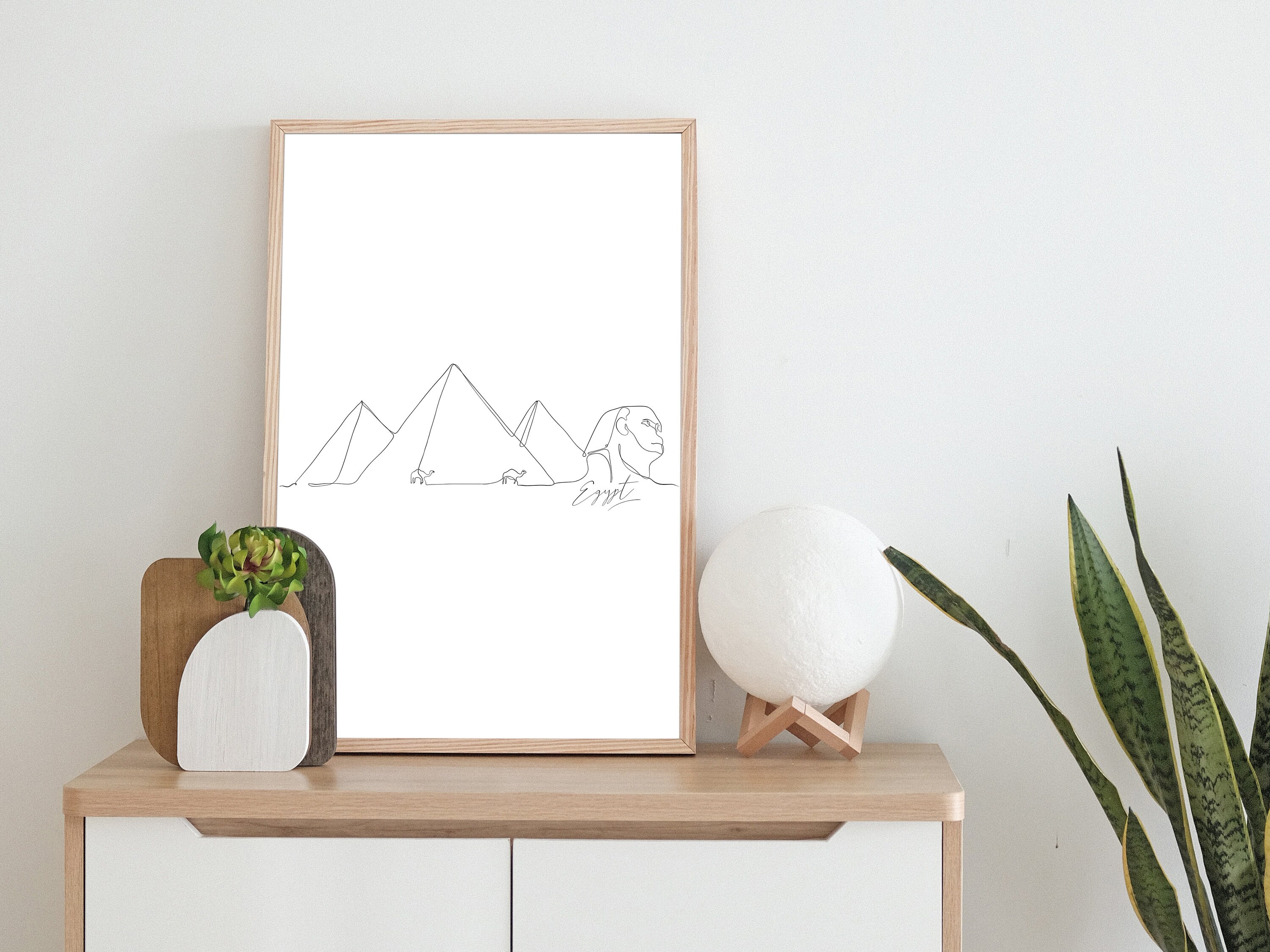 Egypt Line Art Print Egypt Cityscape Wall Art - Etsy