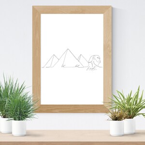 Egypt Line Art Print Egypt Cityscape Wall Art - Etsy