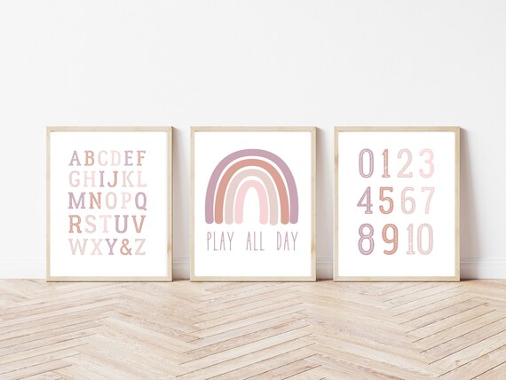 Play All Day Alphabet and Numbers Block Font Printable | Etsy