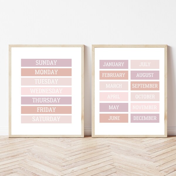 Days of the Week Printable Signs - Etsy