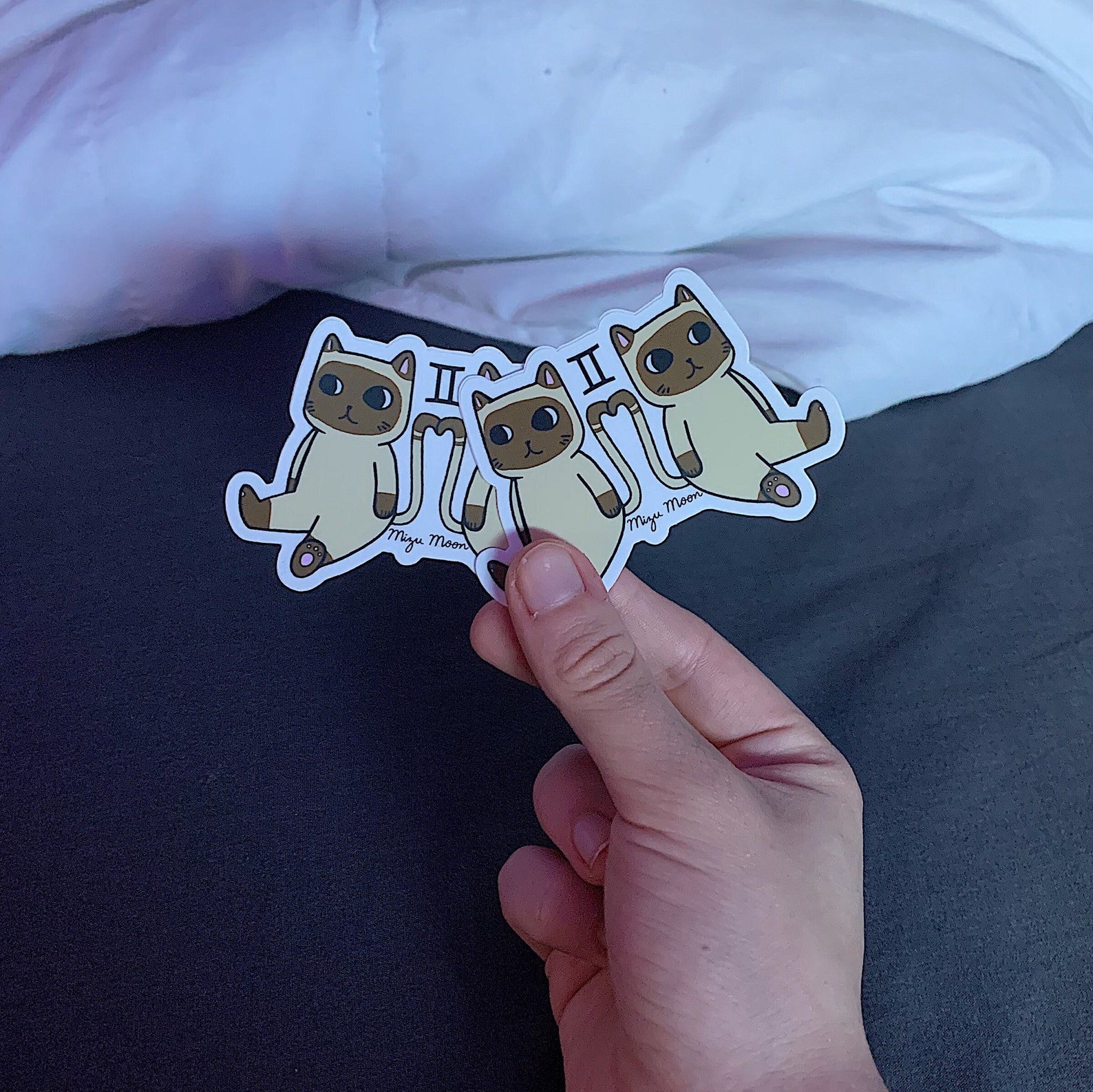 Gemini Zodiac Cat Vinyl Sticker (durable & Waterproof!) - Etsy