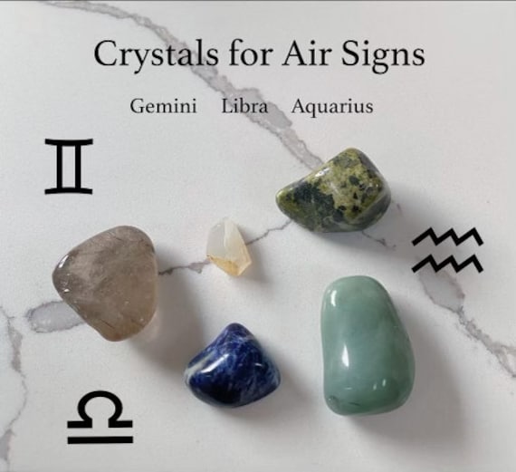 Air Sign Crystal Set 5 crystals | Etsy