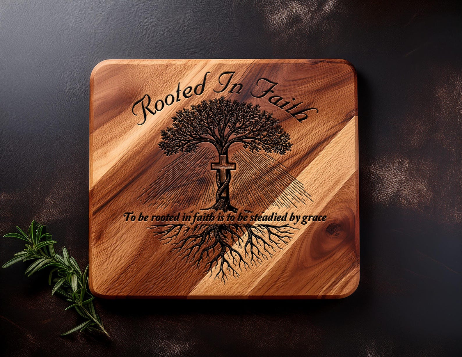 Rooted in Faith SVG and PNG: Christian Laser Engraving File (digital ...