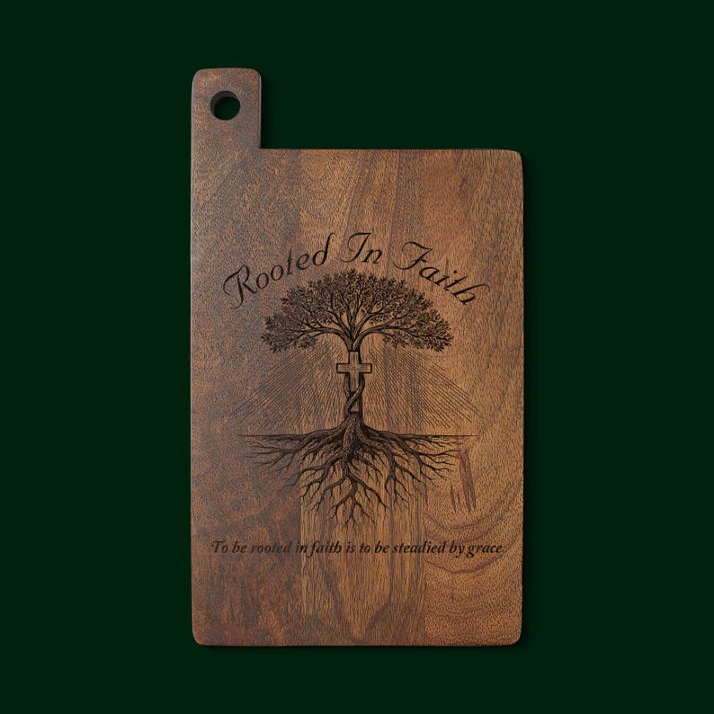 Rooted in Faith SVG and PNG: Christian Laser Engraving File (digital ...
