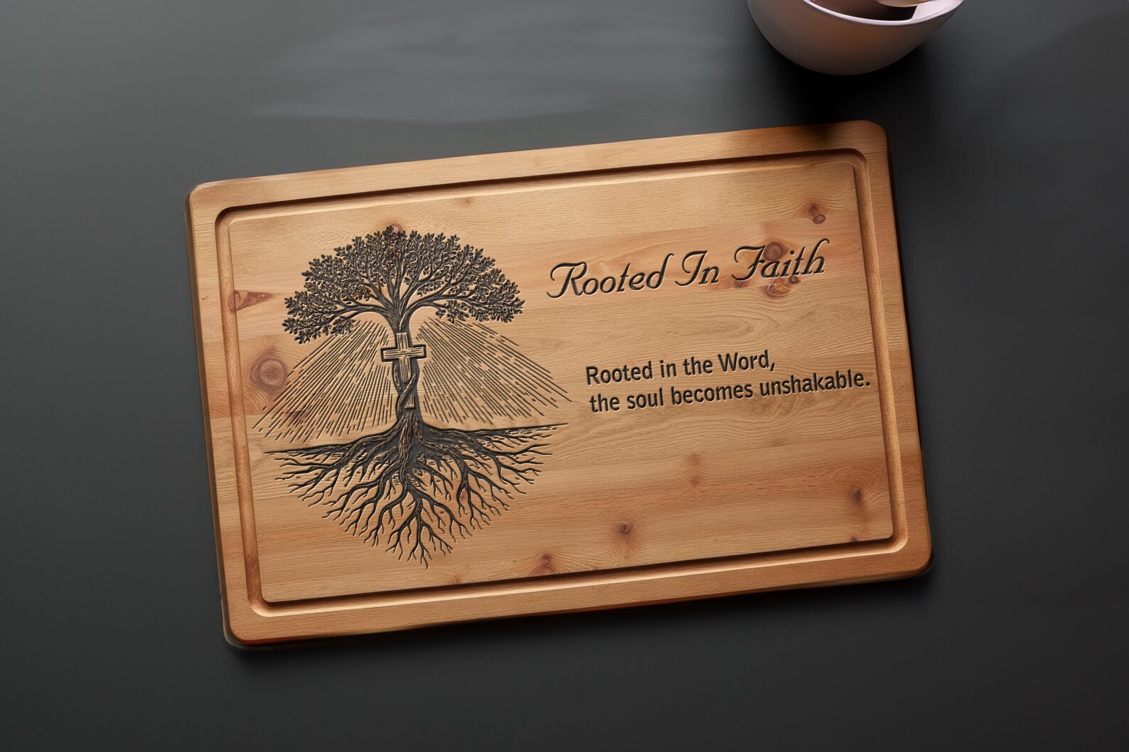 Rooted in Faith SVG and PNG: Christian Laser Engraving File (digital ...