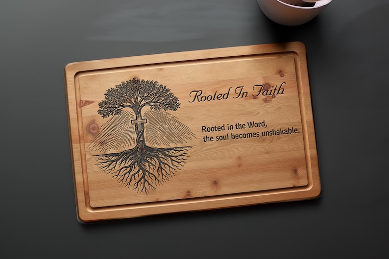 Rooted in Faith SVG and PNG: Christian Laser Engraving File (digital ...