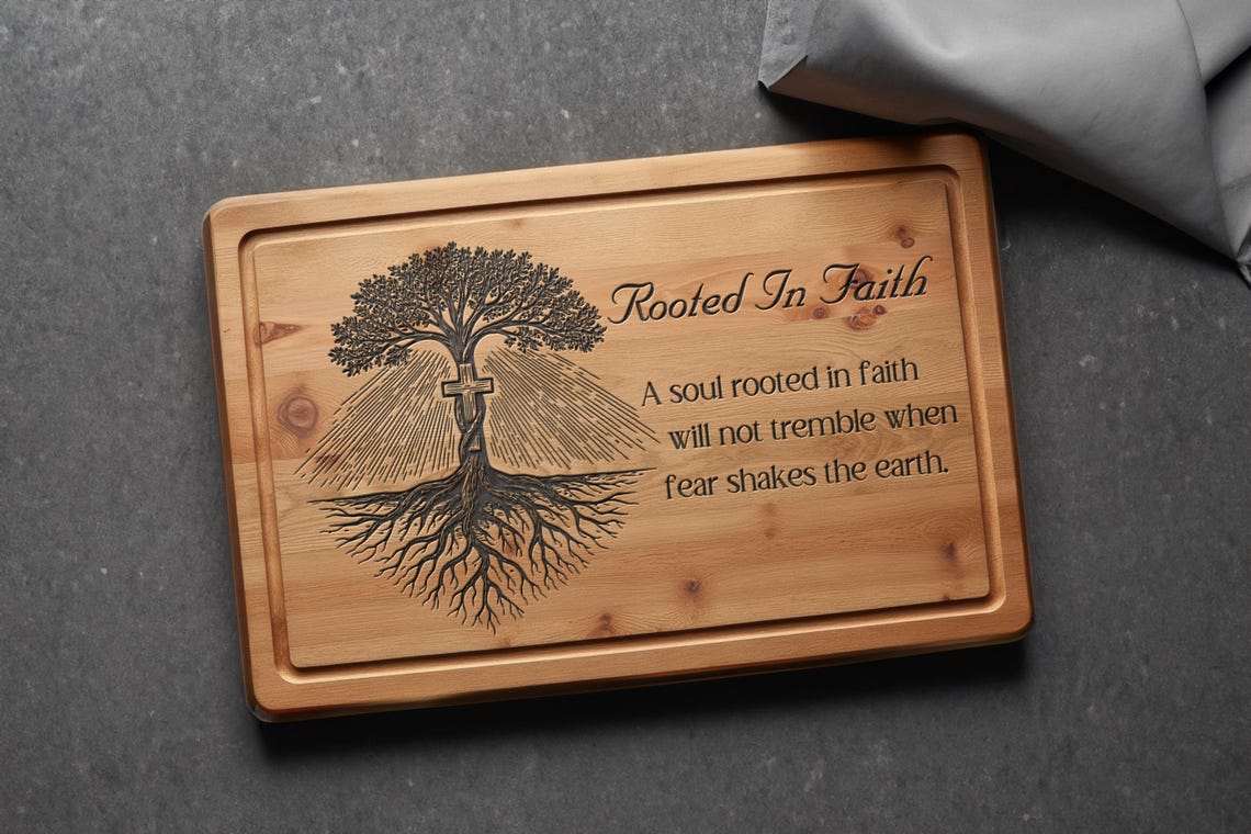 Rooted in Faith SVG and PNG: Christian Laser Engraving File (digital ...