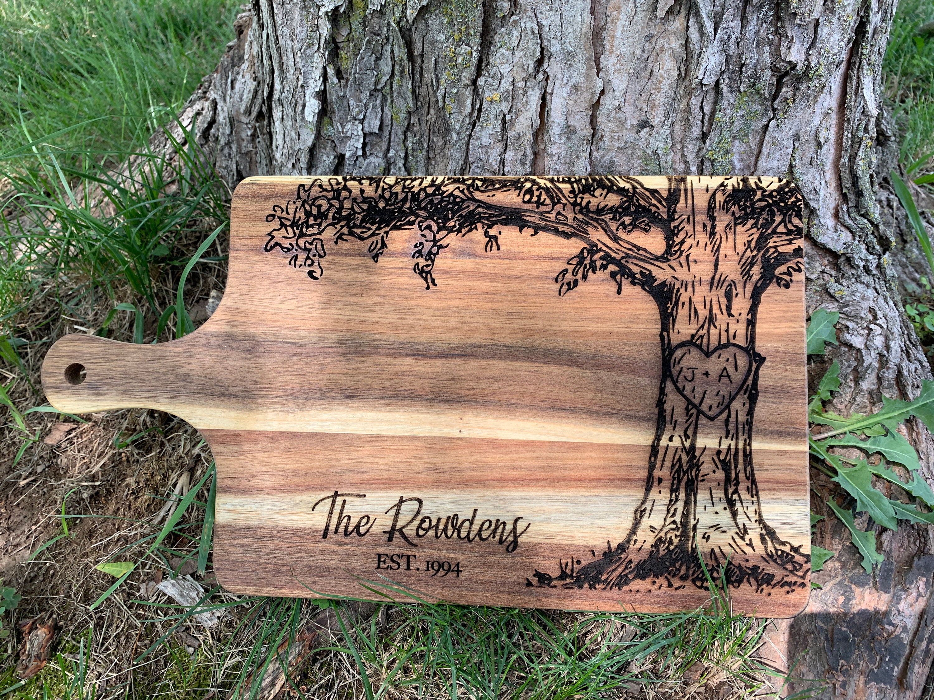 SVG File - Tree With Heart Initials - Wood Bench Swing - Laser ...