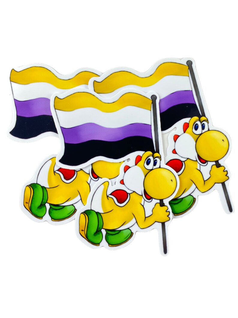 Yoshi PRIDE 3 Vinyl Stickers Various Flags - Etsy