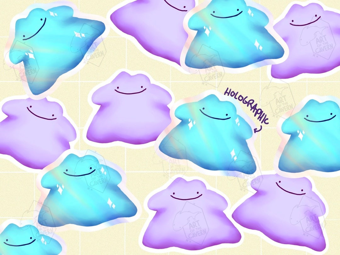 Ditto Stickers - Shiny Holographic and Normal - 3” - Etsy