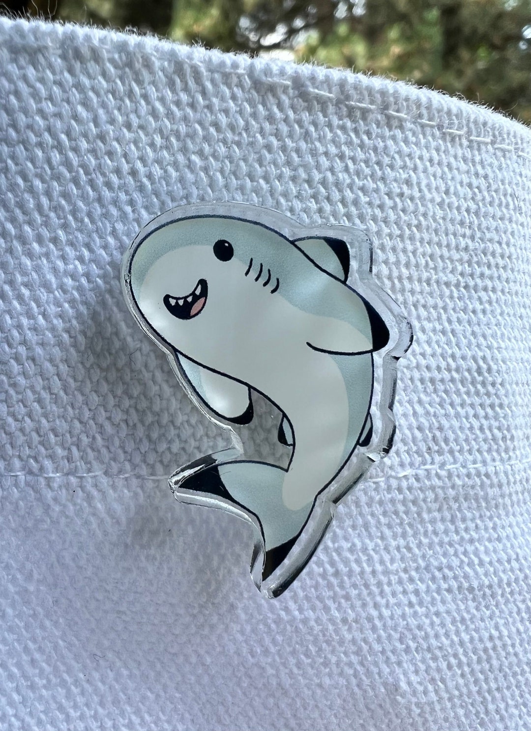 Shark Pin - Black Tip - Acrylic - Etsy