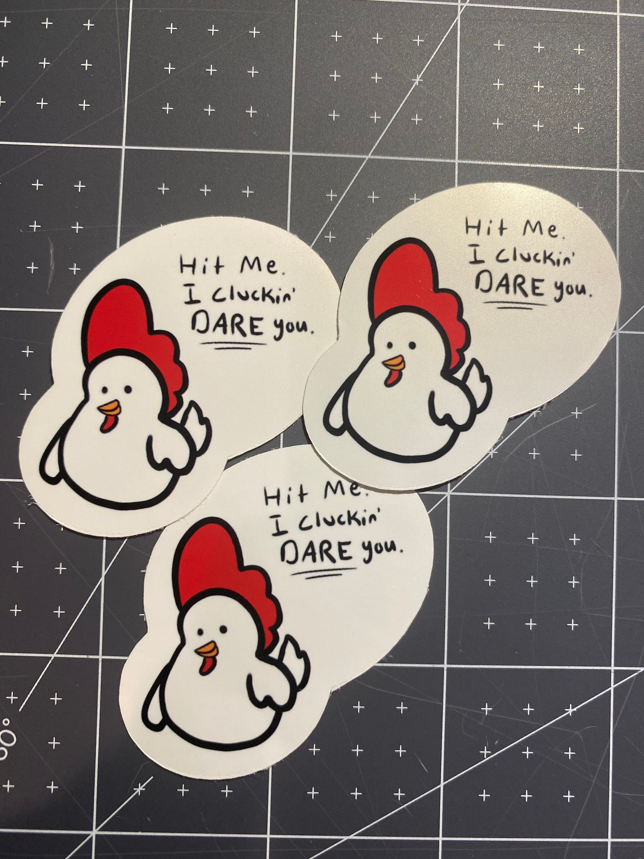 Stickers Cucco Chickens. Dont mess with them. 3 Stickers. | Etsy