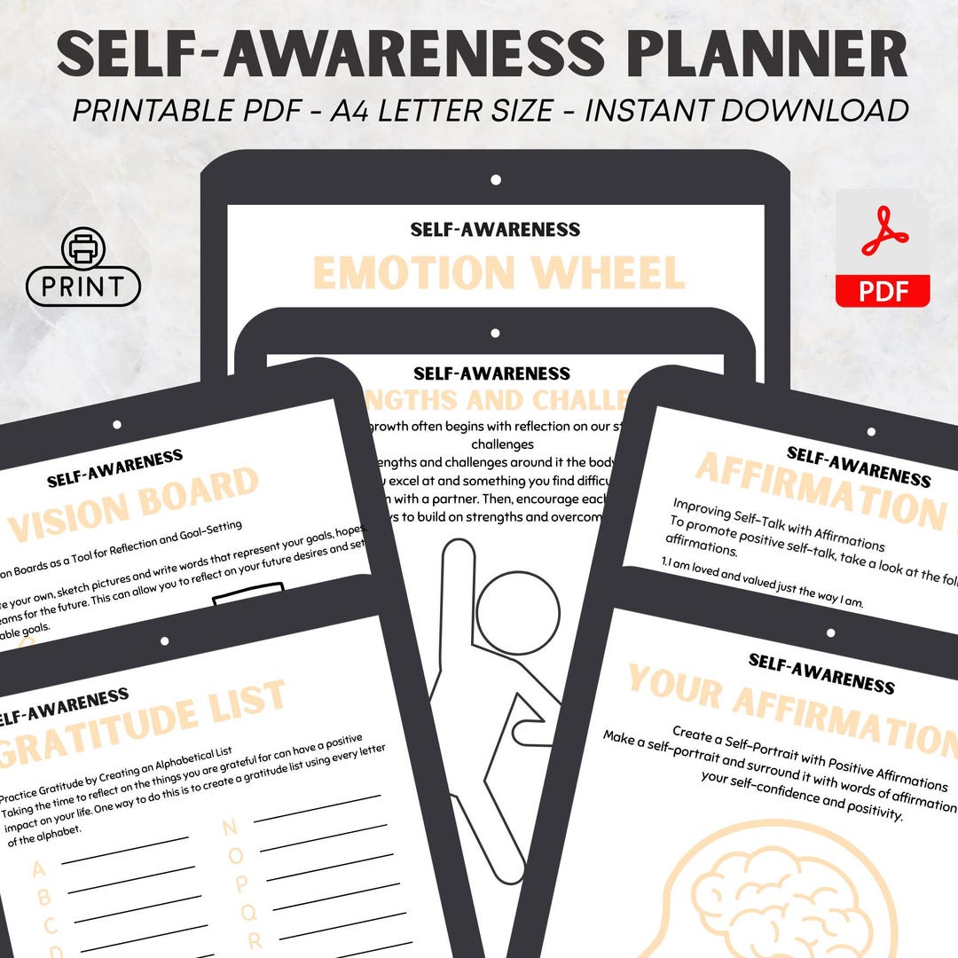 Mindful Moments: Self-awareness & Reflection Planner - Etsy