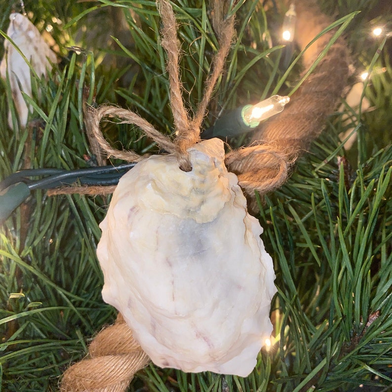 Custom Oyster Shell Ornament Charm Gift Tag - Etsy
