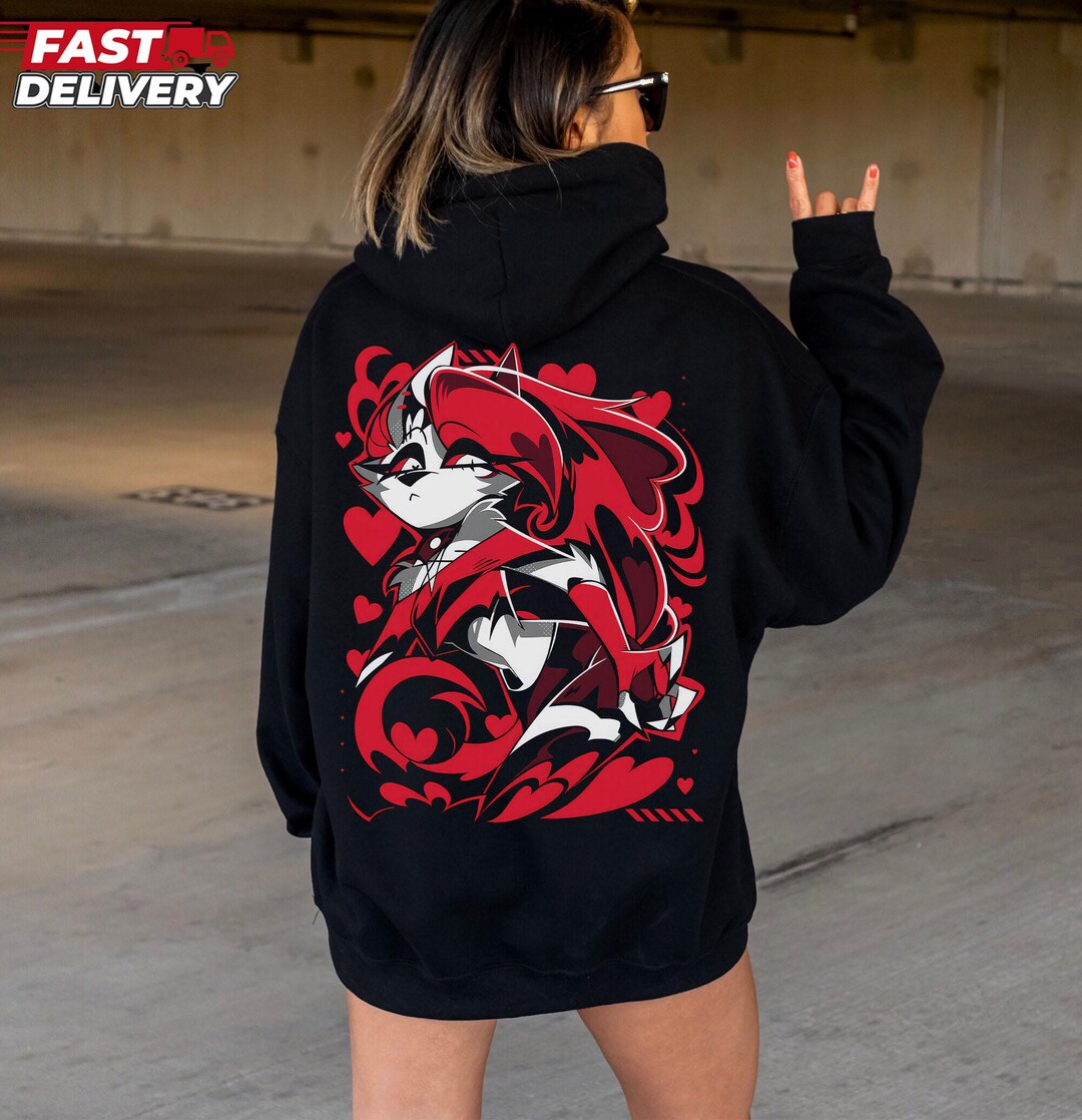 Loona Valentine Shirt, Loona Helluva Boss Characters, Hazbin Hotel ...