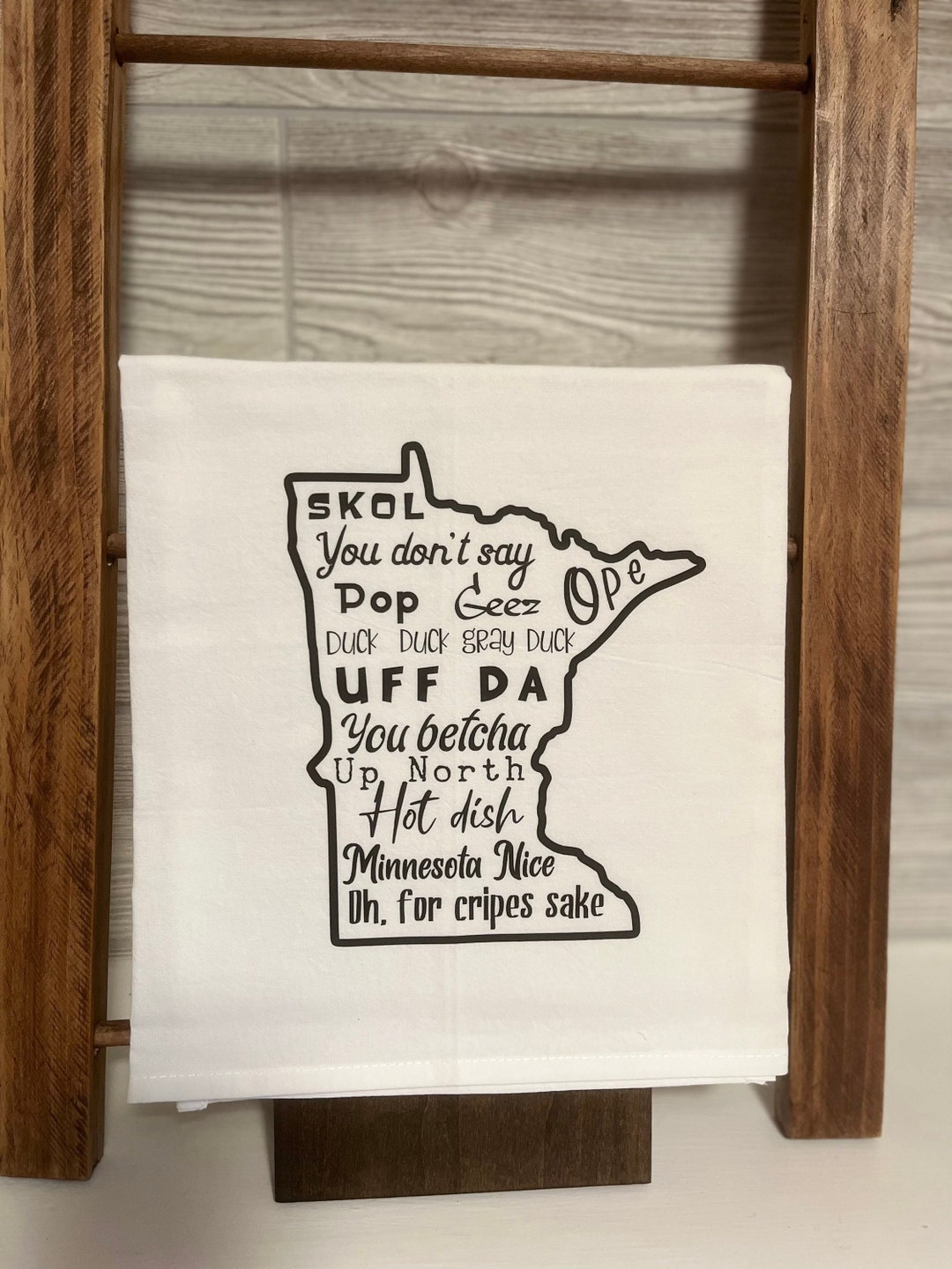 Minnesota Sayings: Flour Sack Towel - Etsy
