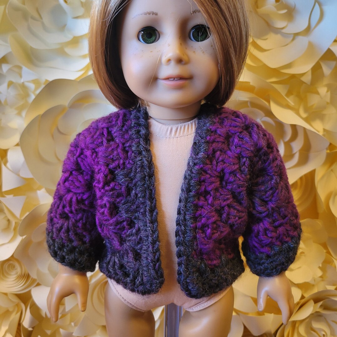 Crochet Hexagon Cardigan for 18 Inch American Girl Doll - Etsy