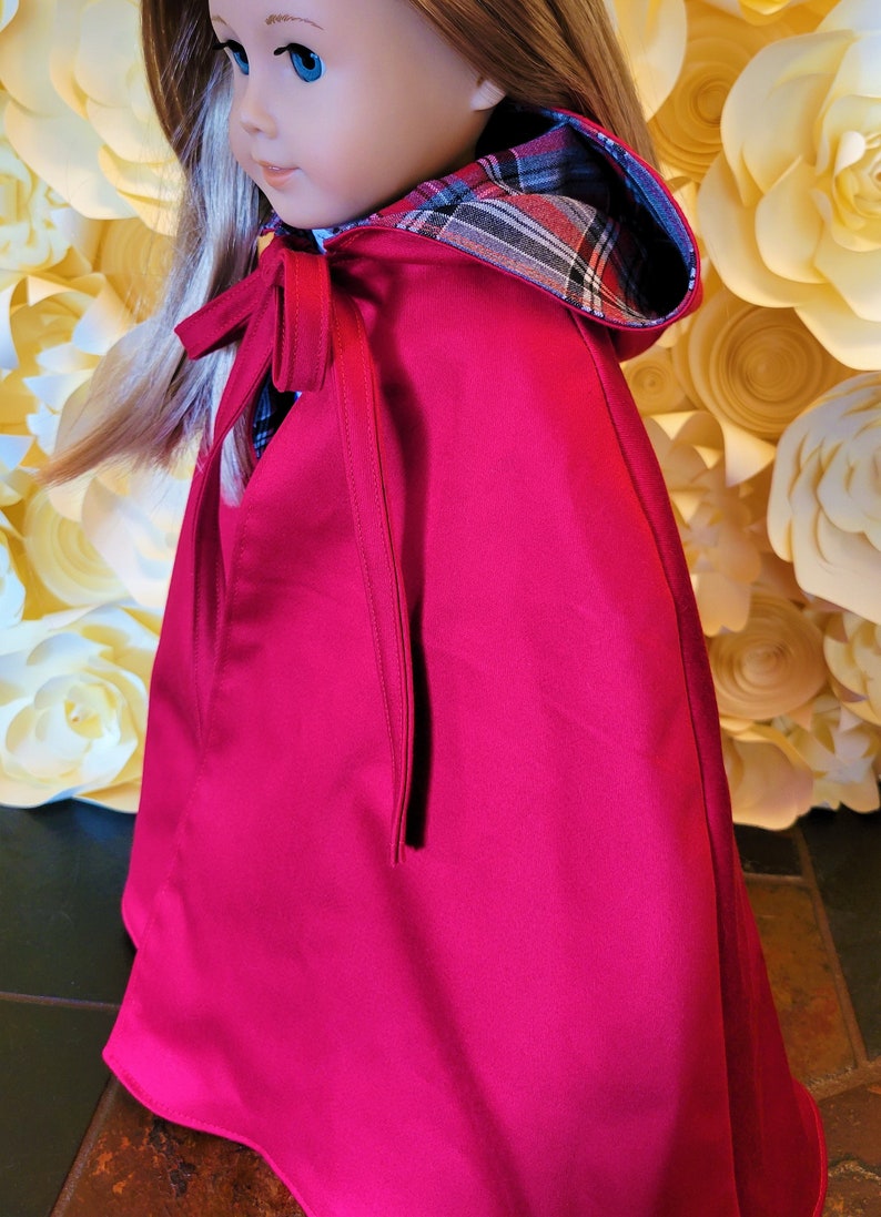 Little Red Riding Hood Inspired Dress and Cape Fits 18 Inch - Etsy
