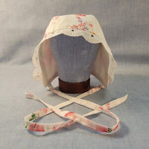 Cotton Baby Bonnet Made With Vintage Fabric 0-3 M 3-6m 6-12m 12-18m 18 ...
