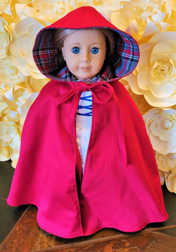 Little Red Riding Hood Inspired Dress and Cape Fits 18 Inch | Etsy