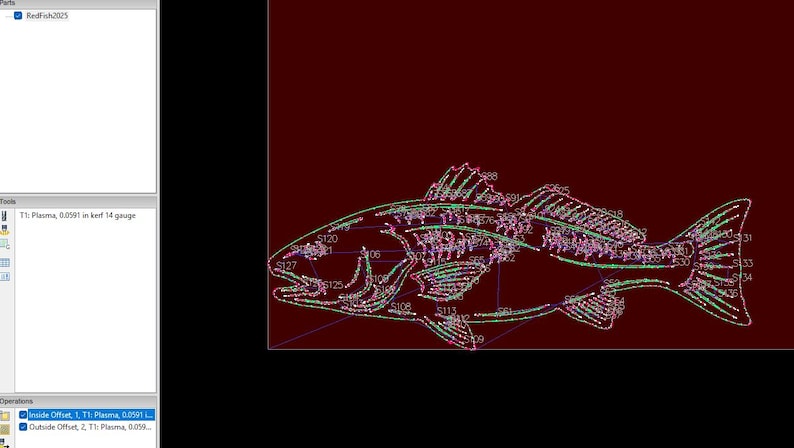 Red Fish Plasma SVG DXF CNC - Etsy