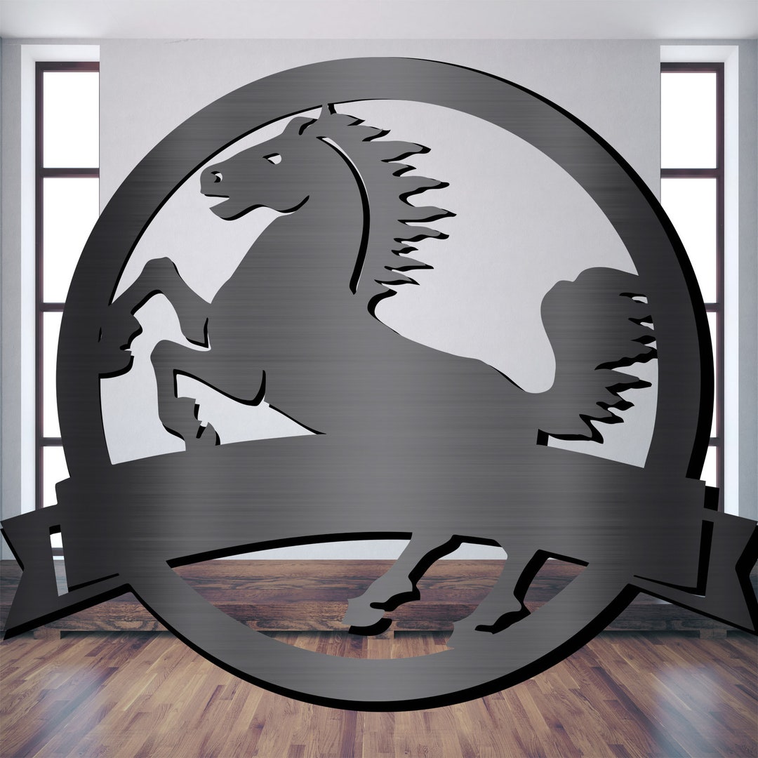 Horse Monogram Plasma Cnc Dxf Svg Eps - Etsy