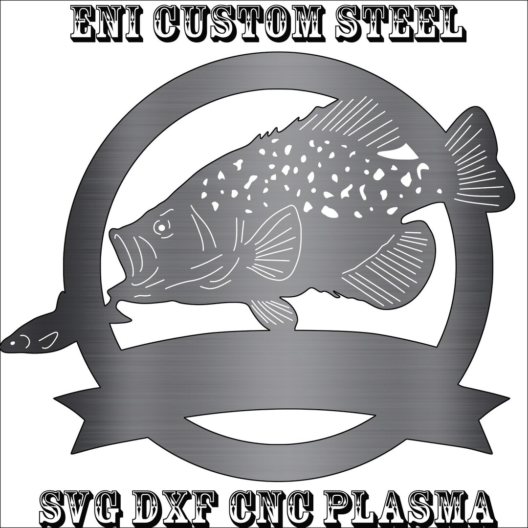 Crappy Fish Monogram CNC Plasma - Etsy