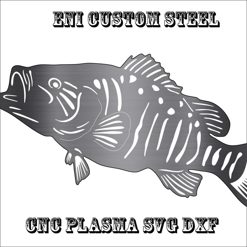 ENI Bass Fish Plasma DXF SVG - Etsy