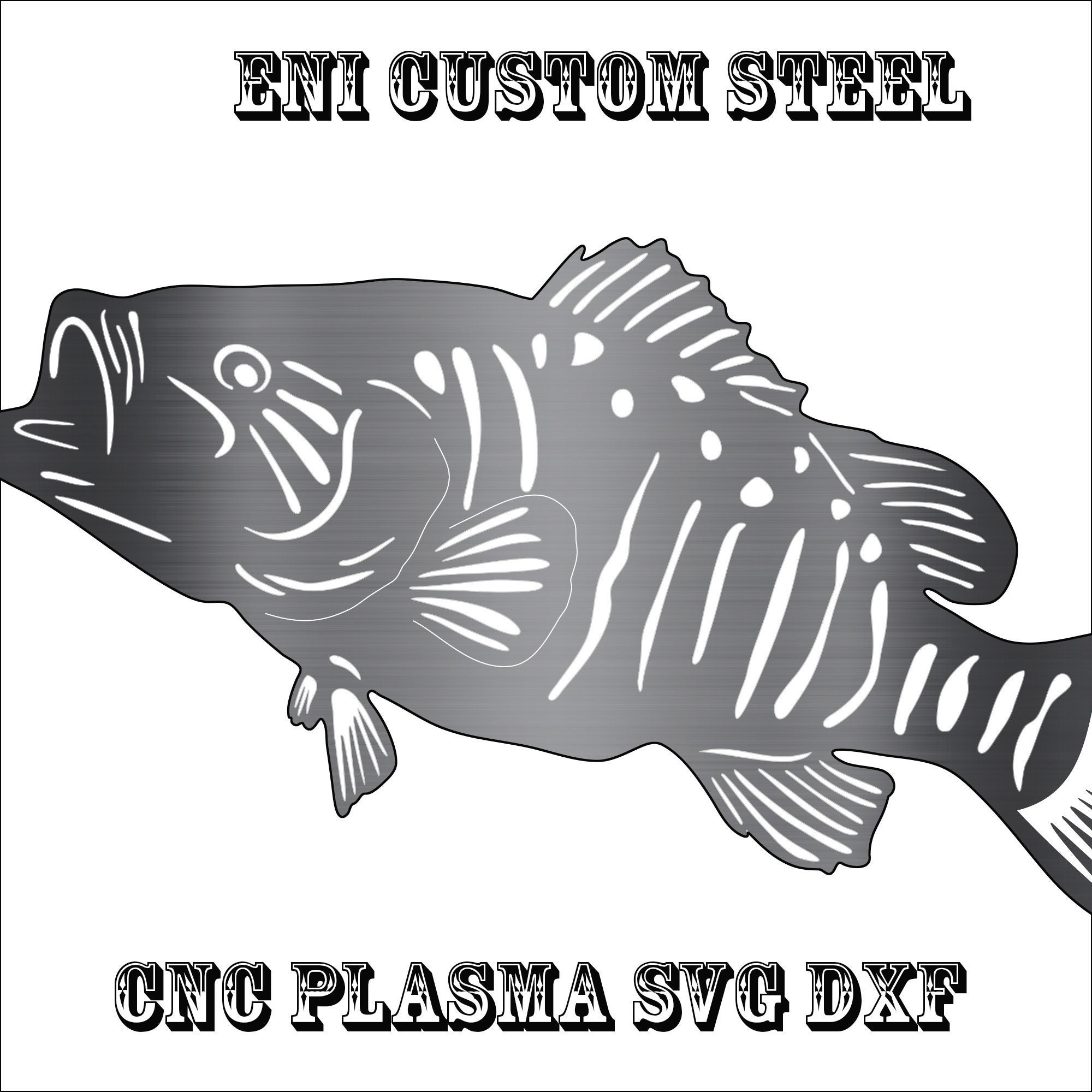 ENI Bass Fish Plasma DXF SVG - Etsy