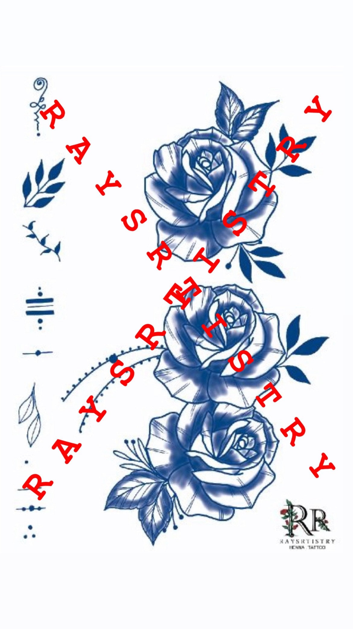 NEW DESIGN Semi-permanent Tattoo. Stain Lasts 1-2 Weeks. - Etsy