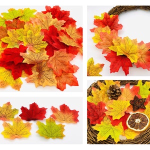Autumn Maple Leaves Fabric Silk Home Fall Decoration Wedding - Etsy