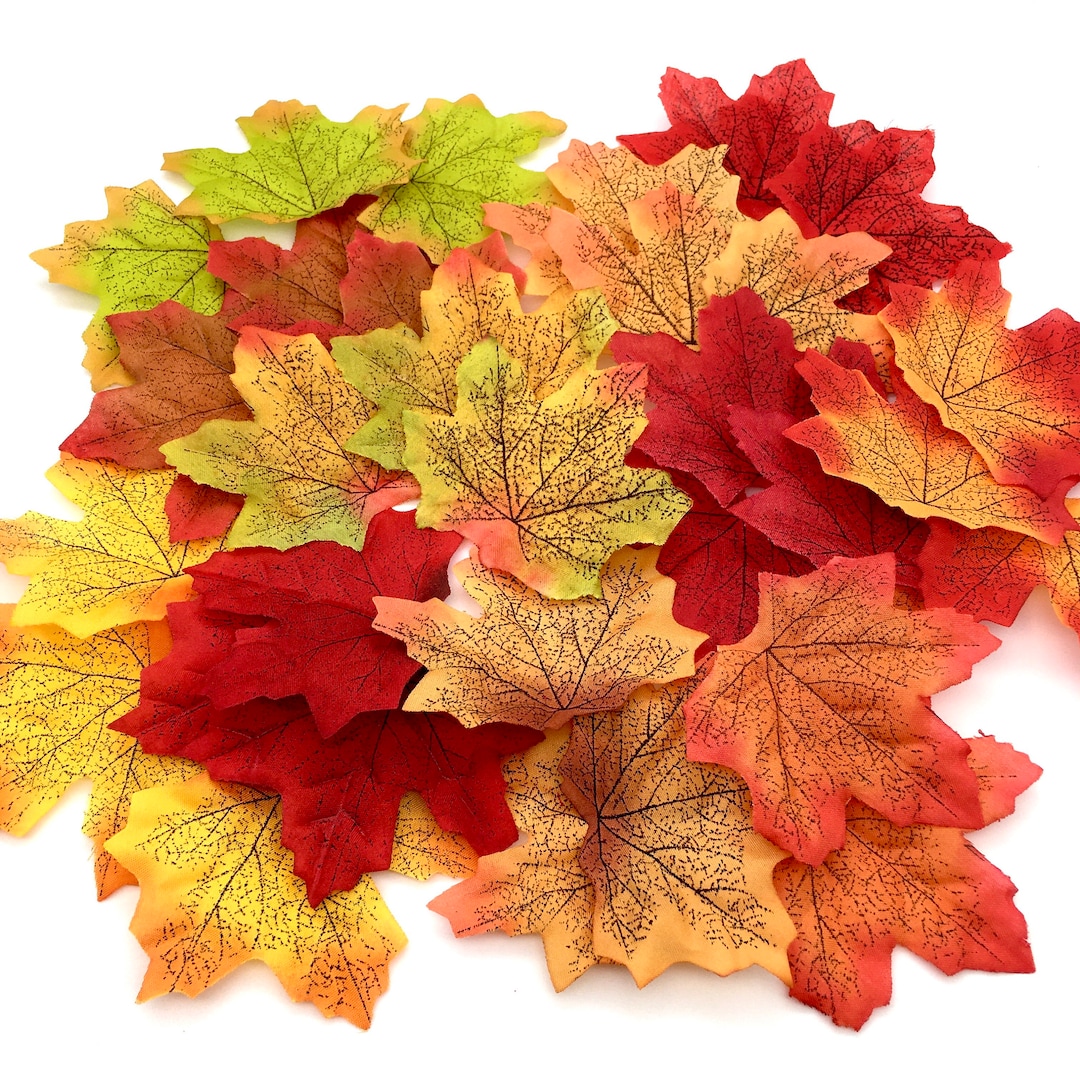 Autumn Maple Leaves Fabric Silk Home Fall Decoration Wedding Wreath ...