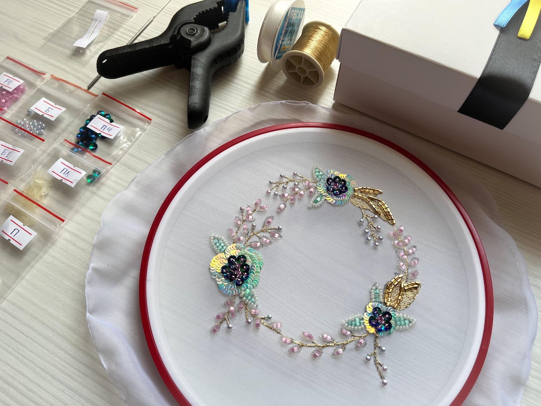 Tambour Embroidery Kit 10 for Beginner / Luneville Embroidery Set ...