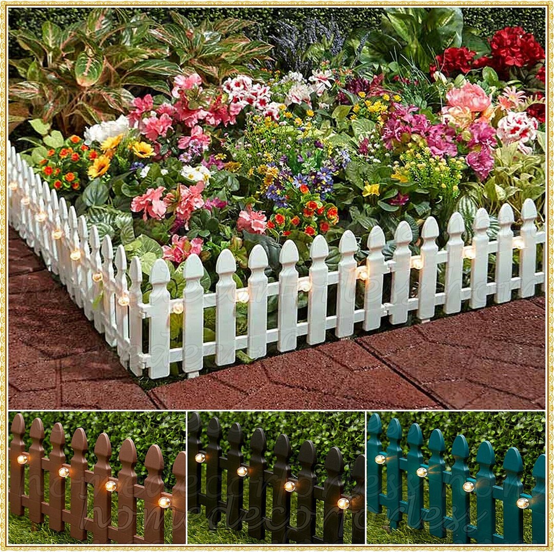 Solar Border Picket Fence Panels 6-ft Fence Edging - Etsy