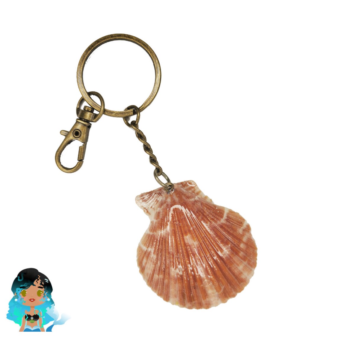 Sea Shell keychain A2 | Etsy