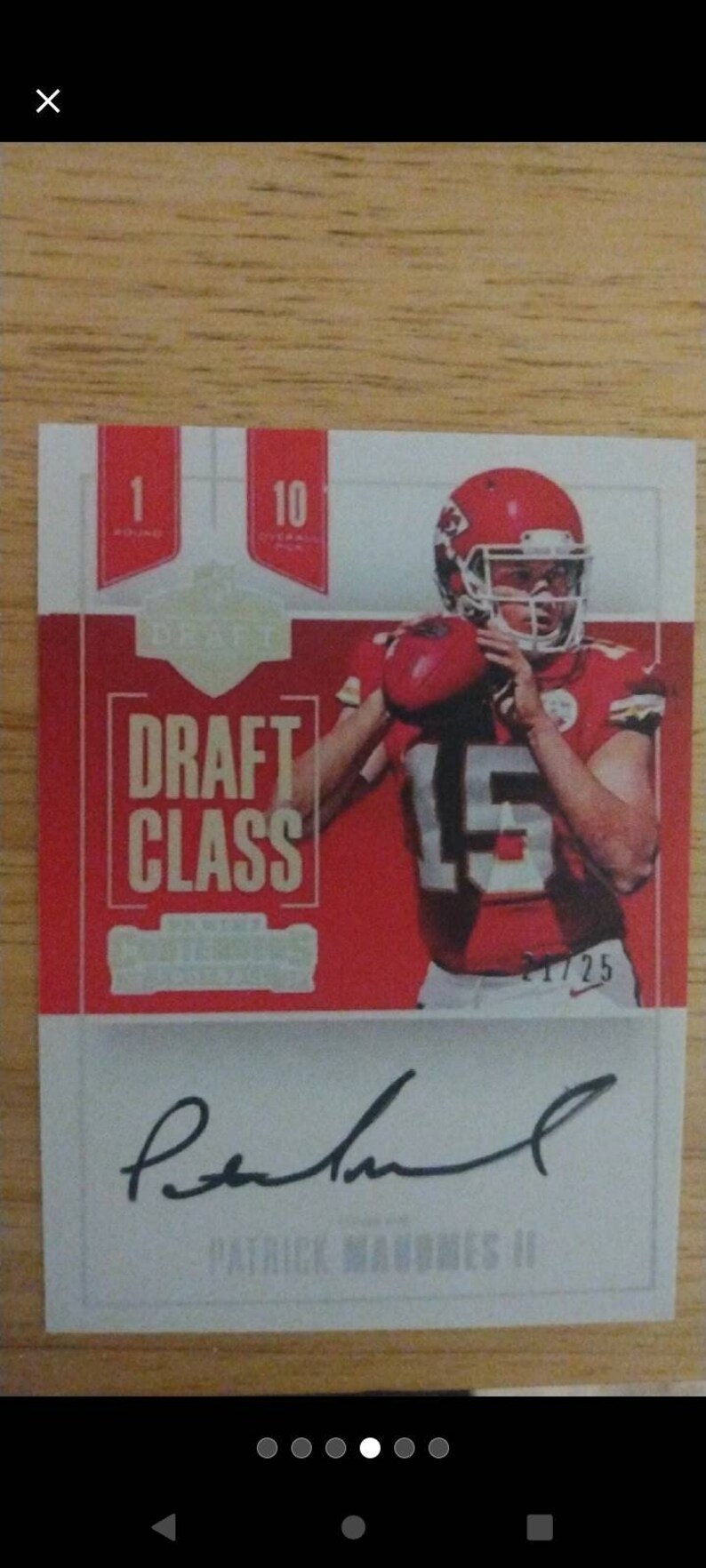 Patrick Mahomes Rookie Card - Etsy