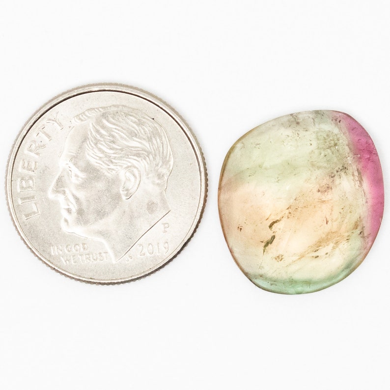 10.25 Ct Natural Tri Color Watermelon Rose Cut Tourmaline From Brazil ...