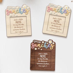 Personalized Teacher Sticky Note Holder, Teacher Gift, Back to School ...
