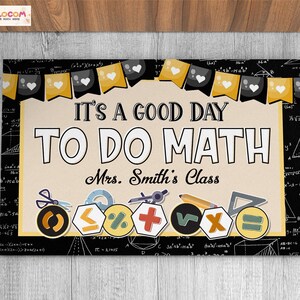 Math Class Doormat, Math Classroom Door Decor, Classroom Decor ...
