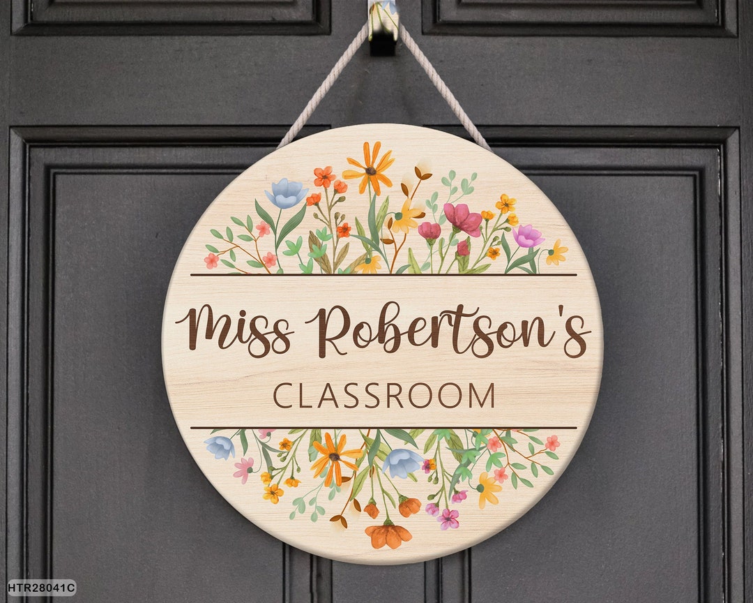 Teacher Door Sign, Classroom Decor, Teacher Door Hanger, Custom Teacher ...