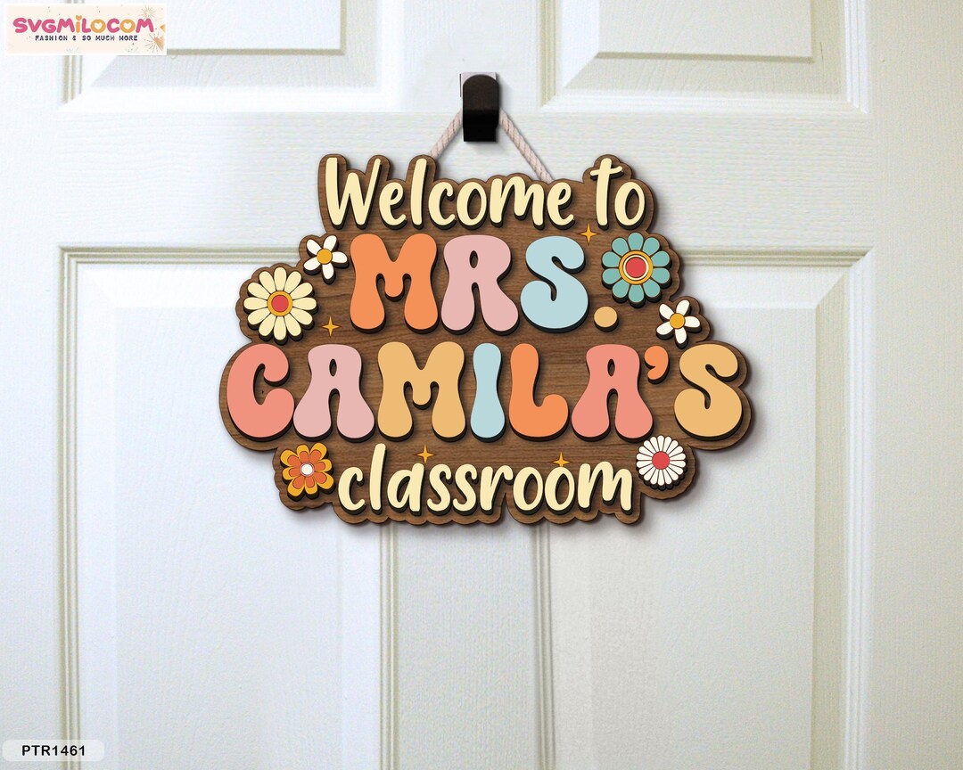 Custom 3D Teacher Door Sign, Classroom Decor, Teacher Gifts, Back to ...