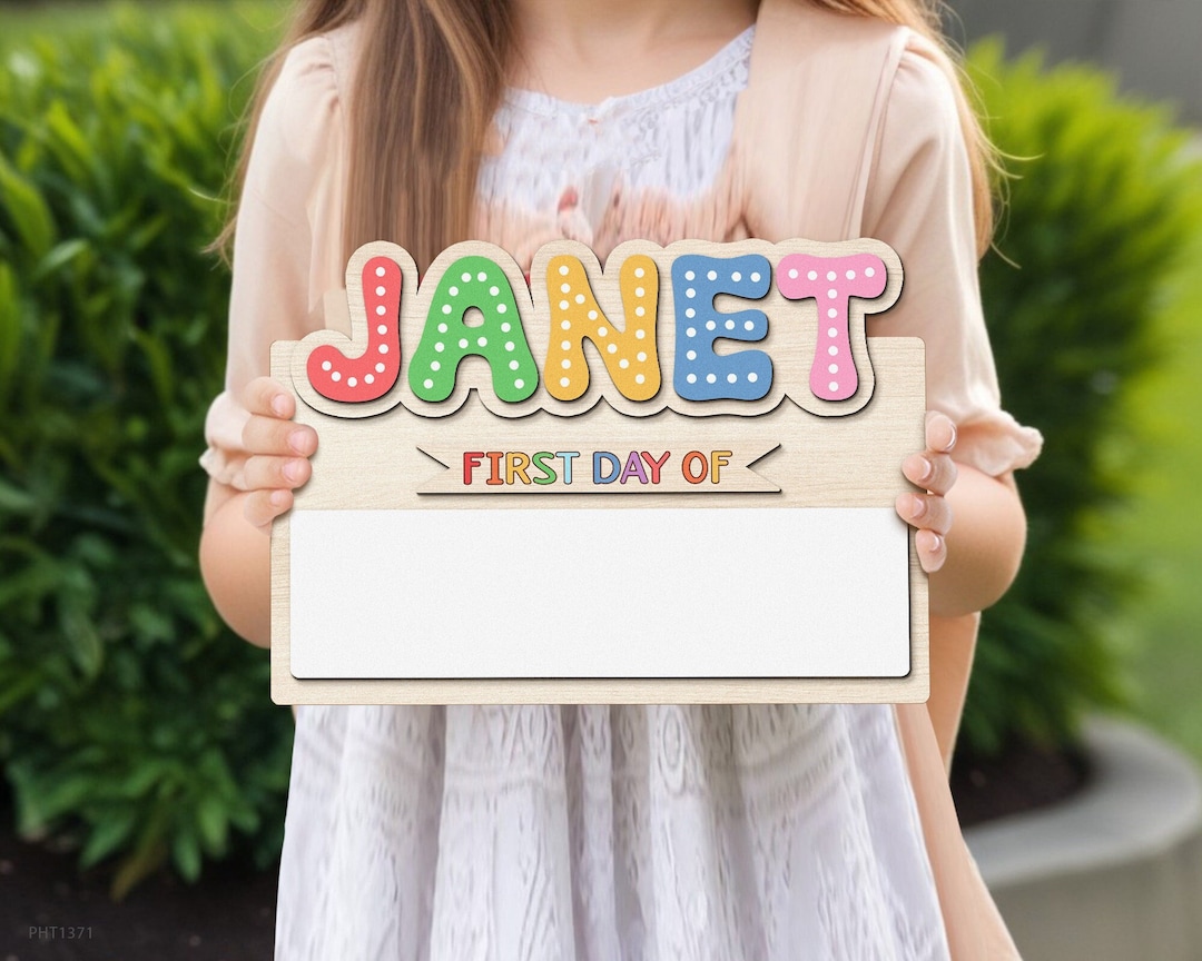 Custom First Day of School Sign, Back to School Sign, First Day School ...