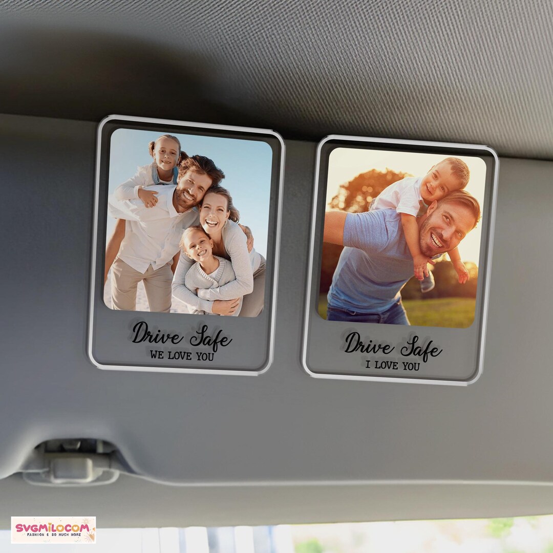 Custom Photo Car Visor Clip, Personalized Sun Visor Clip, Dad Visor ...