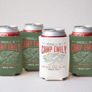 Camp Bachelorette Can Cooler, Bachelorette Party Can Cooler, Bridesmaid ...