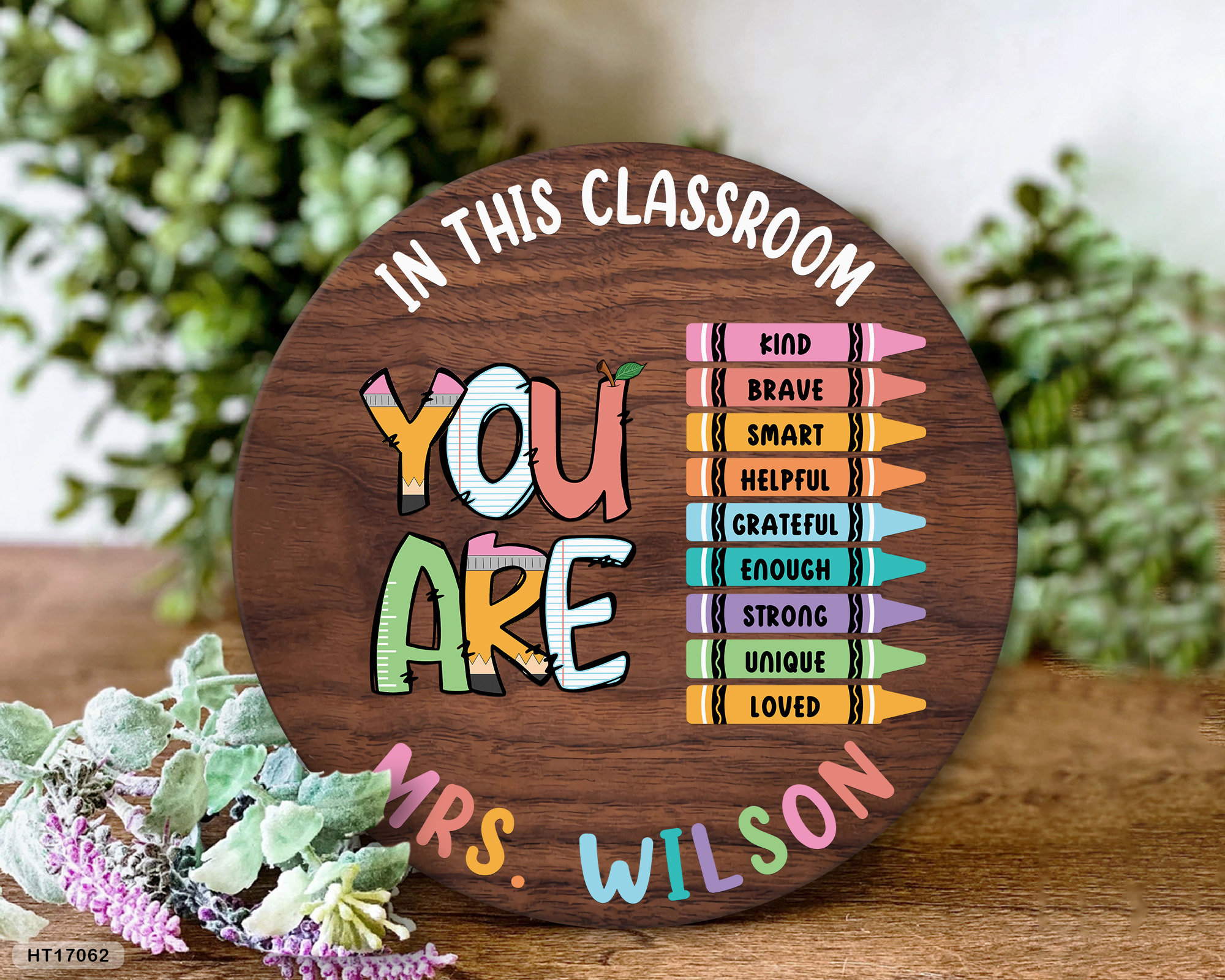 Personalized Teacher Door Sign, Classroom Decor, Teacher Door Hanger ...