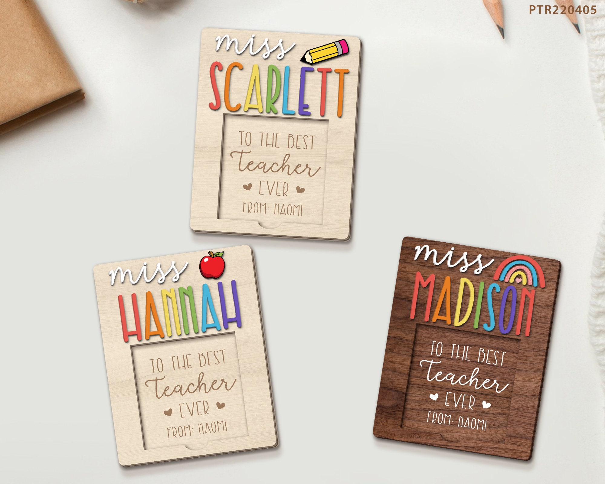 Custom Teacher Sticky Note Holder, Teacher Appreciation Gift, Back to ...