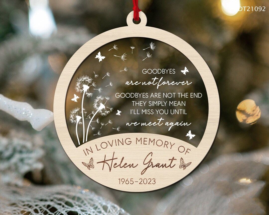 Personalized Memorial Christmas Ornament, in Loving Memory Christmas ...