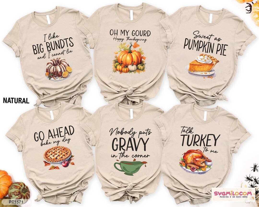 Custom Thanksgiving Group Shirts, Funny Thanksgiving Family Dinner ...